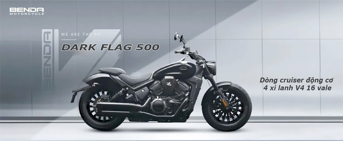 Benda Dark Flage 500 động cơ V4 xi lanh