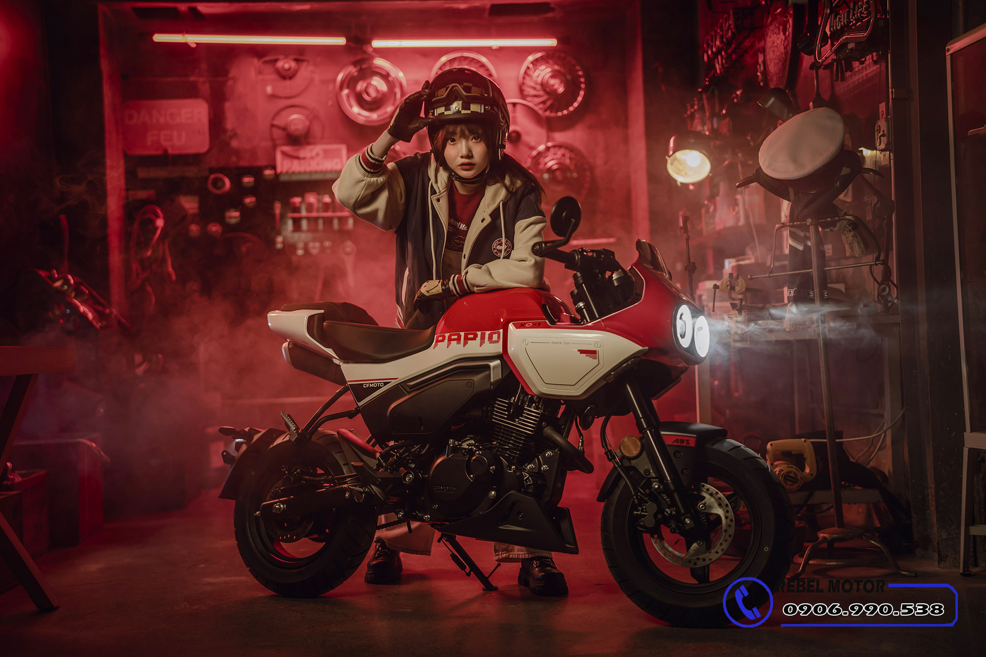 Mô tô Papio XO 125 trình làng theo phong cách racer thập niện 80-90